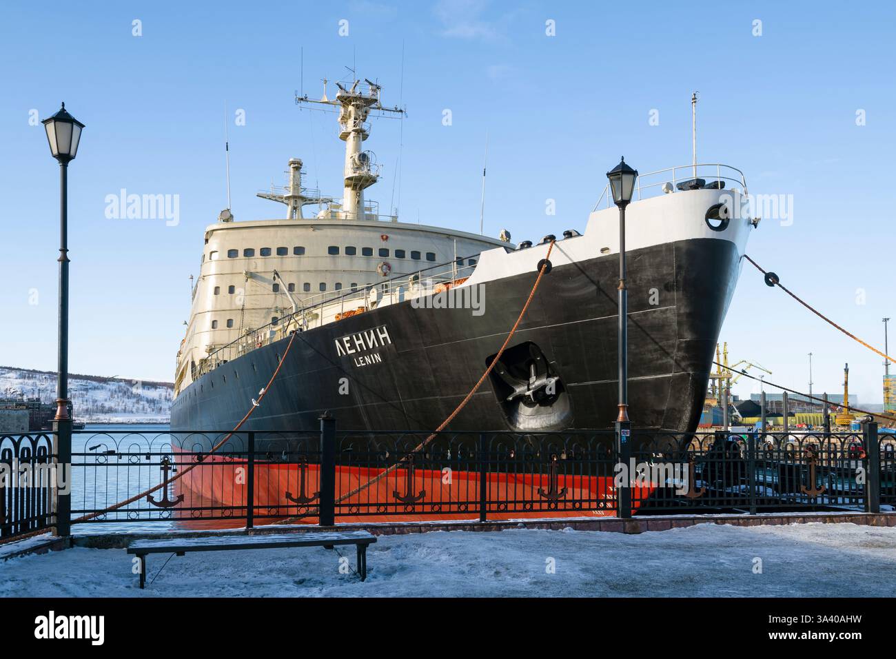 MURMANSK, RUSSIA - MARCH 11, 2025: The first nuclear-powered icebreaker ...