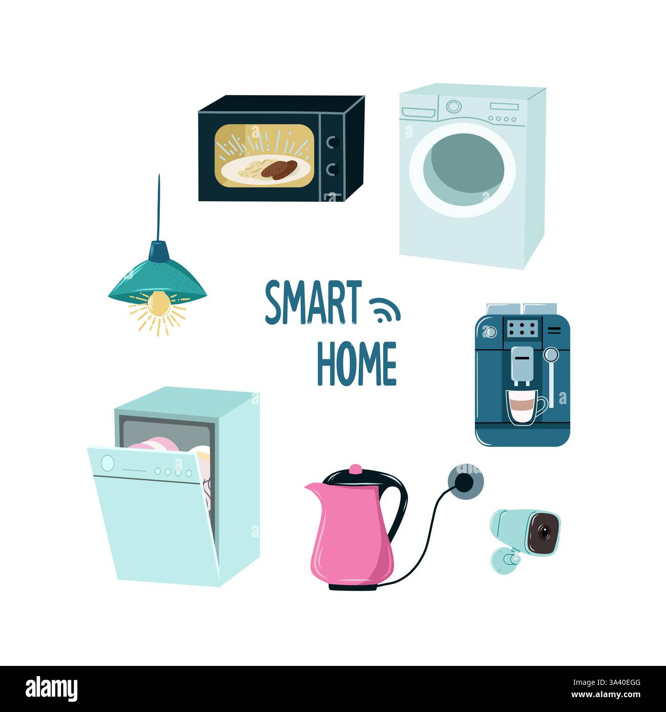 Remote control home appliances Stock Vector Images - Alamy