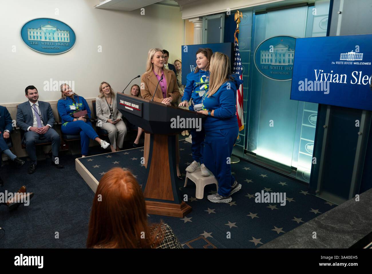 White House Press Staff holds a Make A Wish celebration for nine year ...