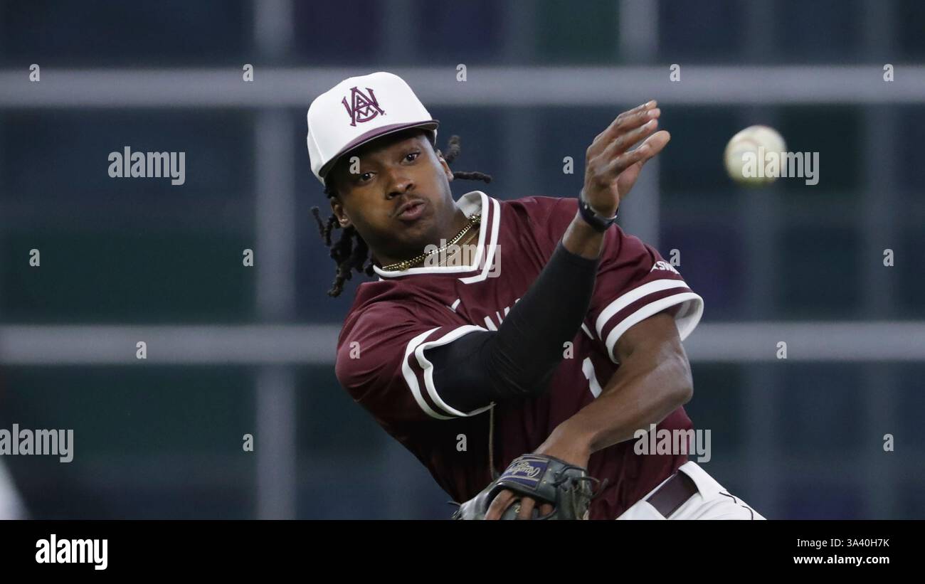 Alabama A&M infielder A.J. Anderson during an NCAA baseball game on ...