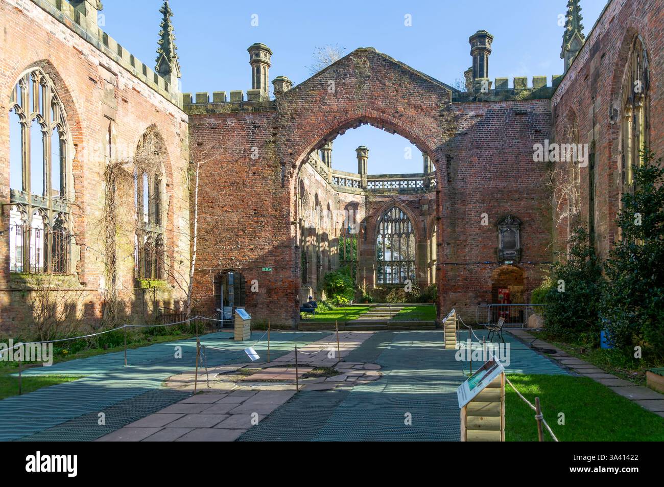 Church of Saint Luke, ruins of bombed out destroyed in World War Two ...