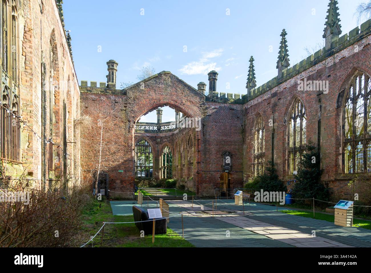 Church of Saint Luke, ruins of bombed out destroyed in World War Two ...