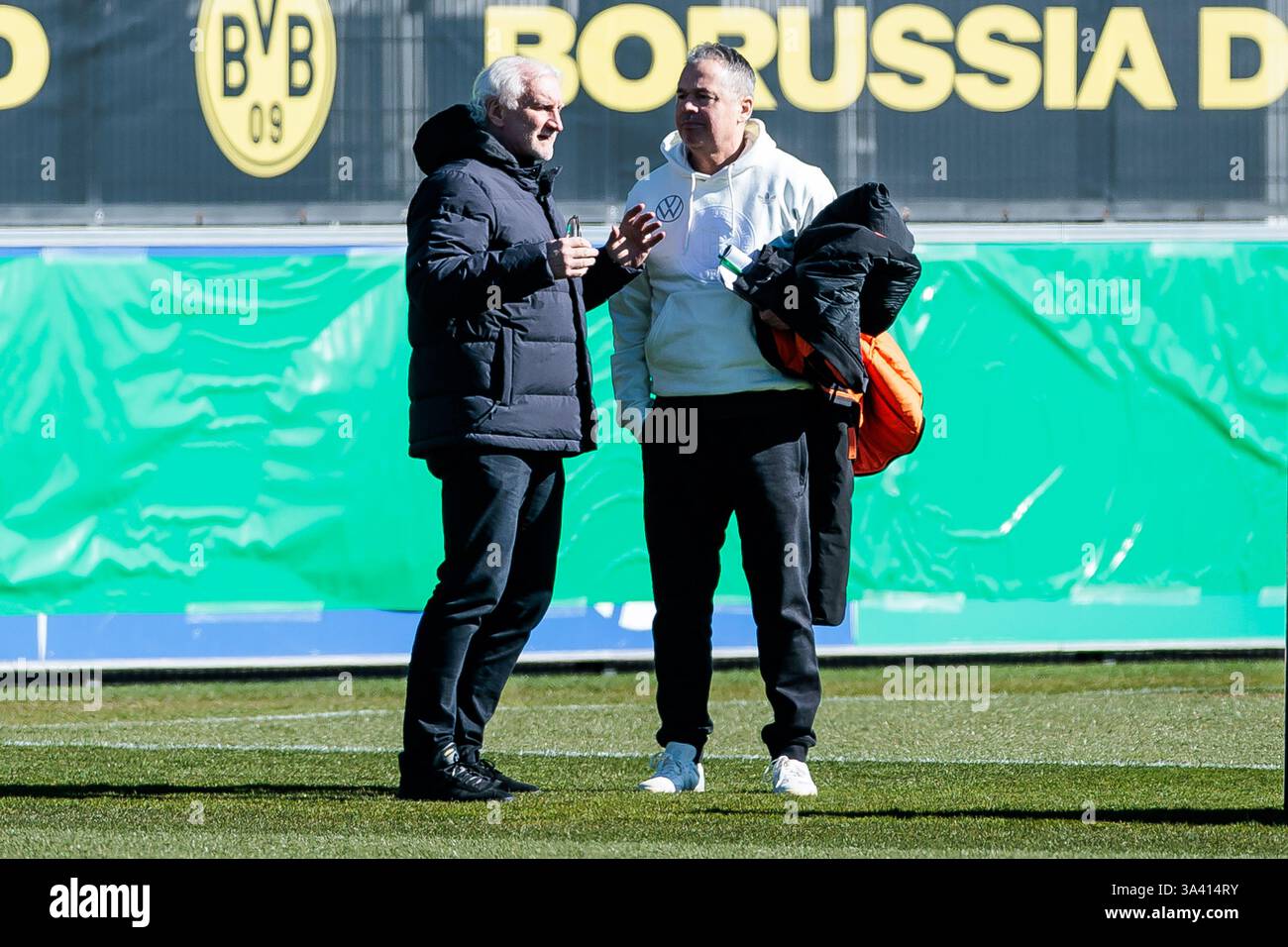 Dortmund, Deutschland. 18th Mar, 2025. Rudi V?ller (DFB Direktor A-Nationalmannschaft) und ...