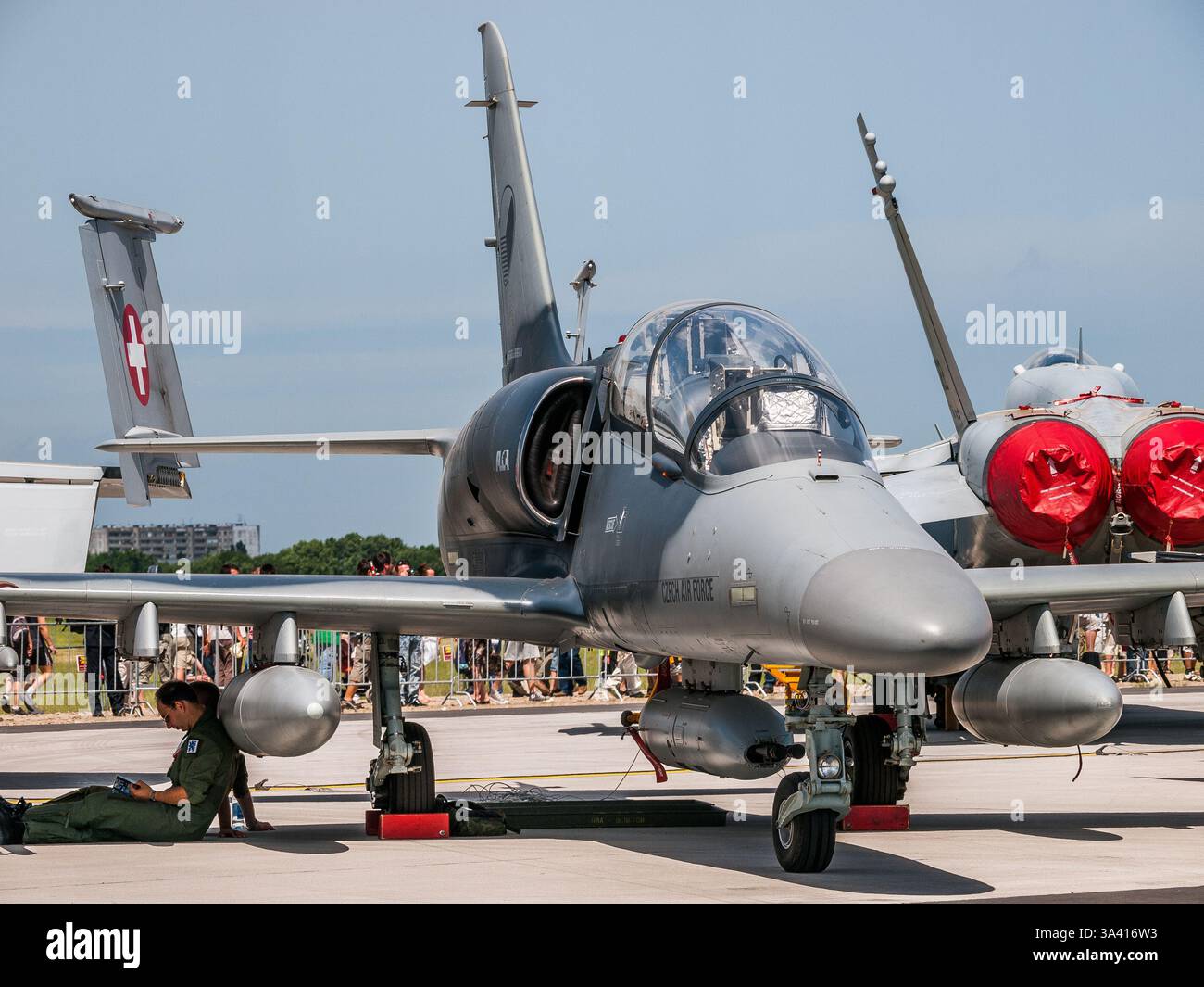 Belin, Germany - June.11.2010: Czech Air Force Aero L-159 ALCA subsonic ...