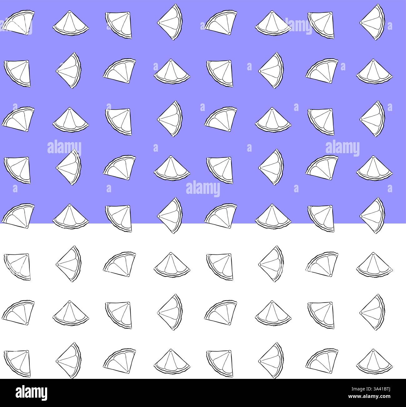 Lemon orange citric slices little seamless pattern. Vector graphic line ...