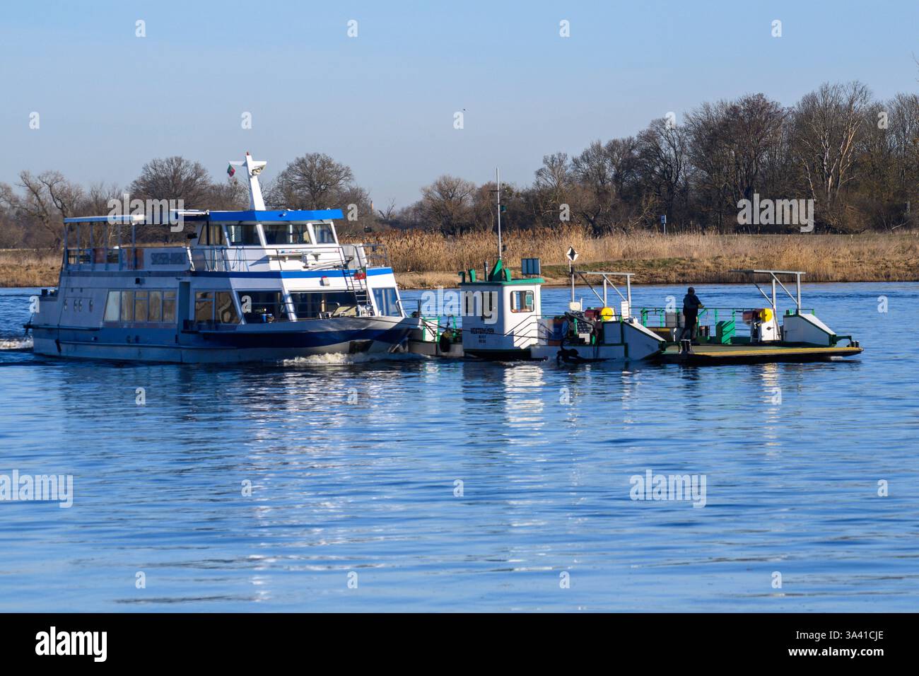 Magdeburg, Germany. 18th Mar, 2025. The excursion boat "Sachsen-Anhalt ...
