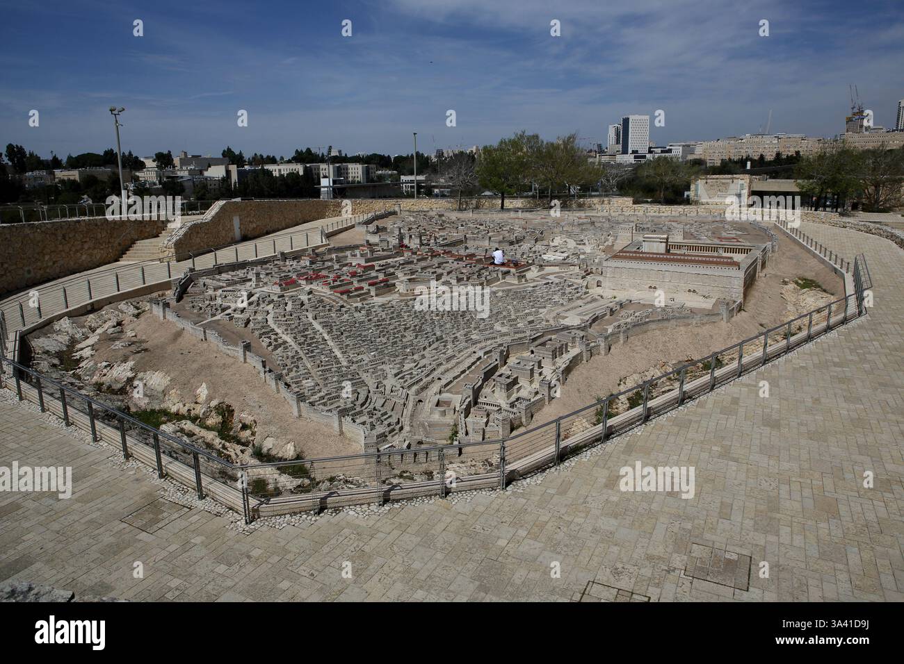 Israel Museum, the 1 to 50 size Holyland Model of Jerusalem showing ...