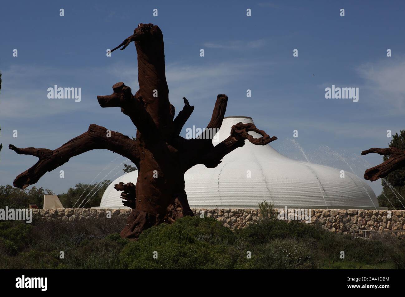 Iron Tree, sculpture by artist Ai Weiwei, China, by the white domed ...
