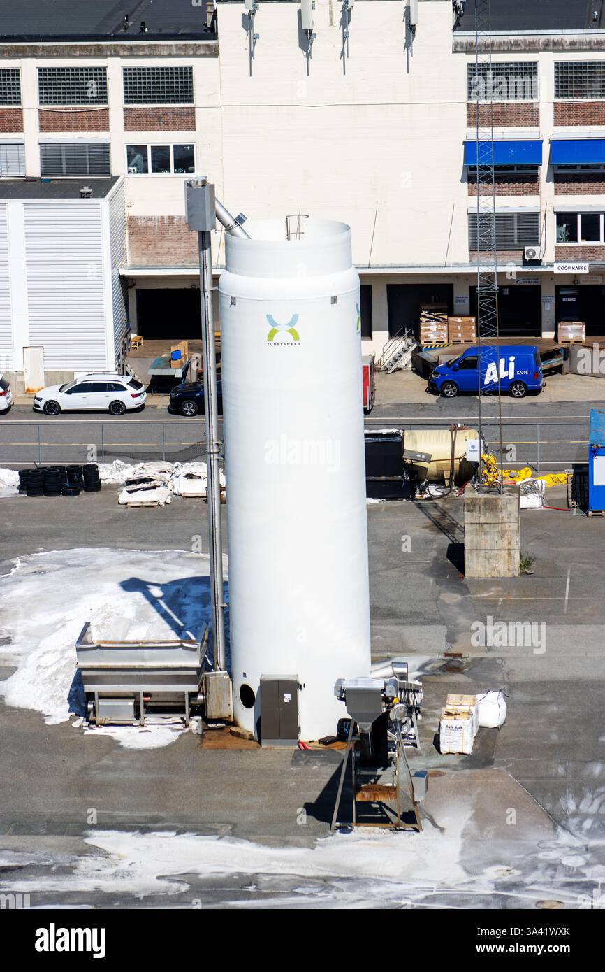 OSLO, NORWAY - MAY 31, 2023 Velde portland cement concrete site by the ...