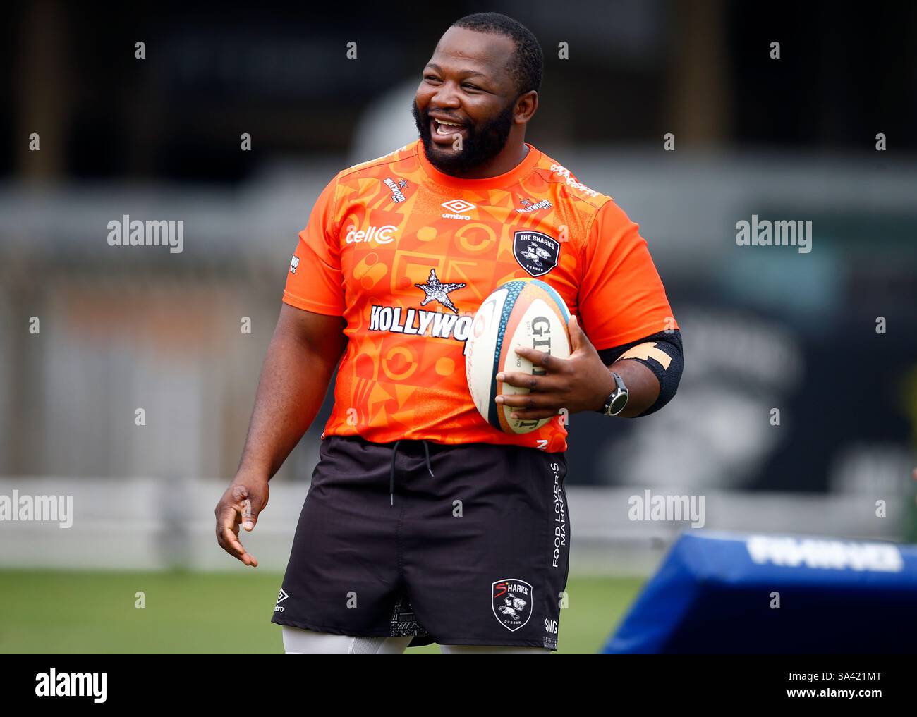 Ox Nche of the Hollywoodbets Sharks during the Hollywoodbets Sharks URC ...