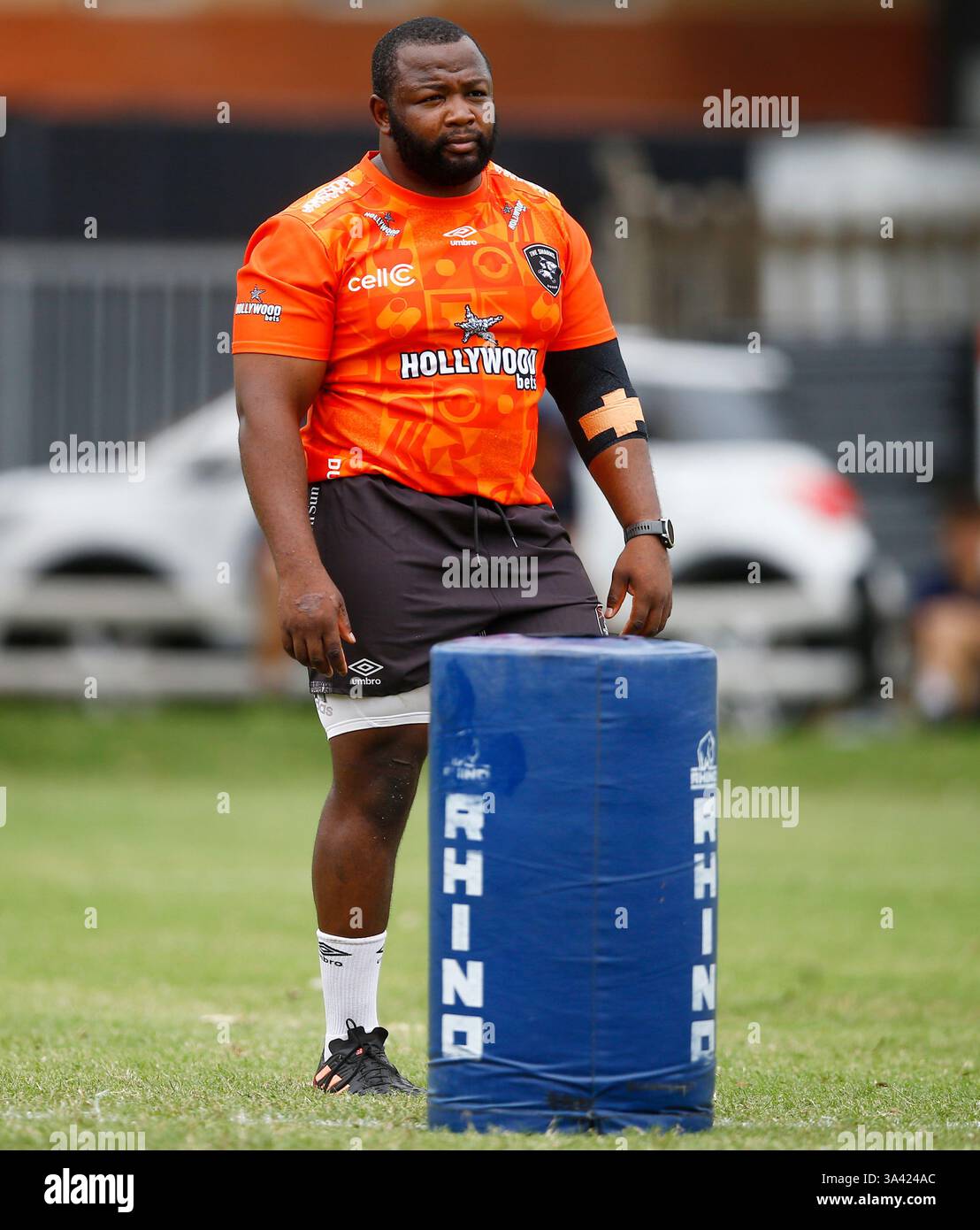 Ox Nche of the Hollywoodbets Sharks during the Hollywoodbets Sharks URC ...