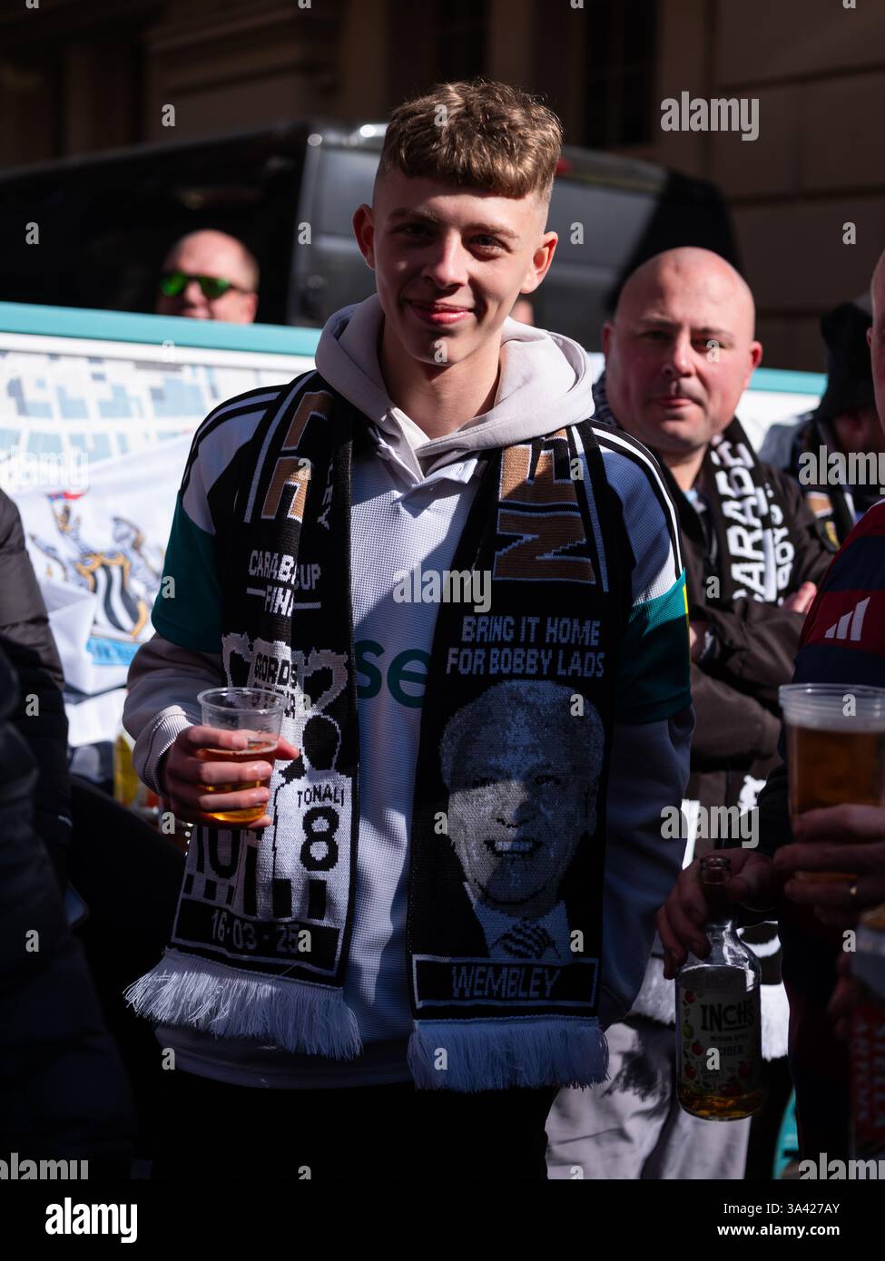 Newcastle United football club fans gather in central London to ...