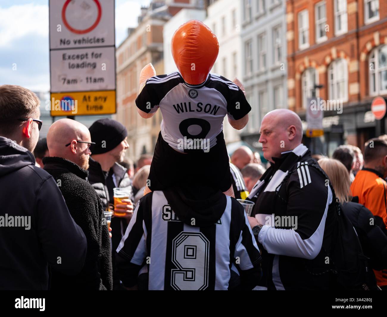 Newcastle United football club fans gather in central London to ...