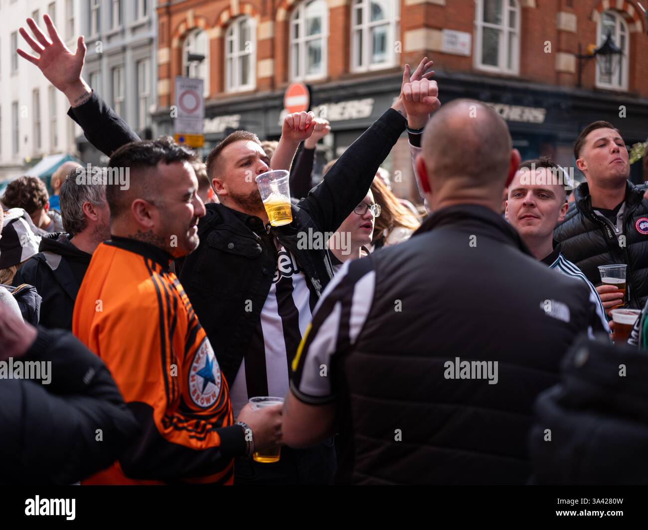 Newcastle United football club fans gather in central London to ...