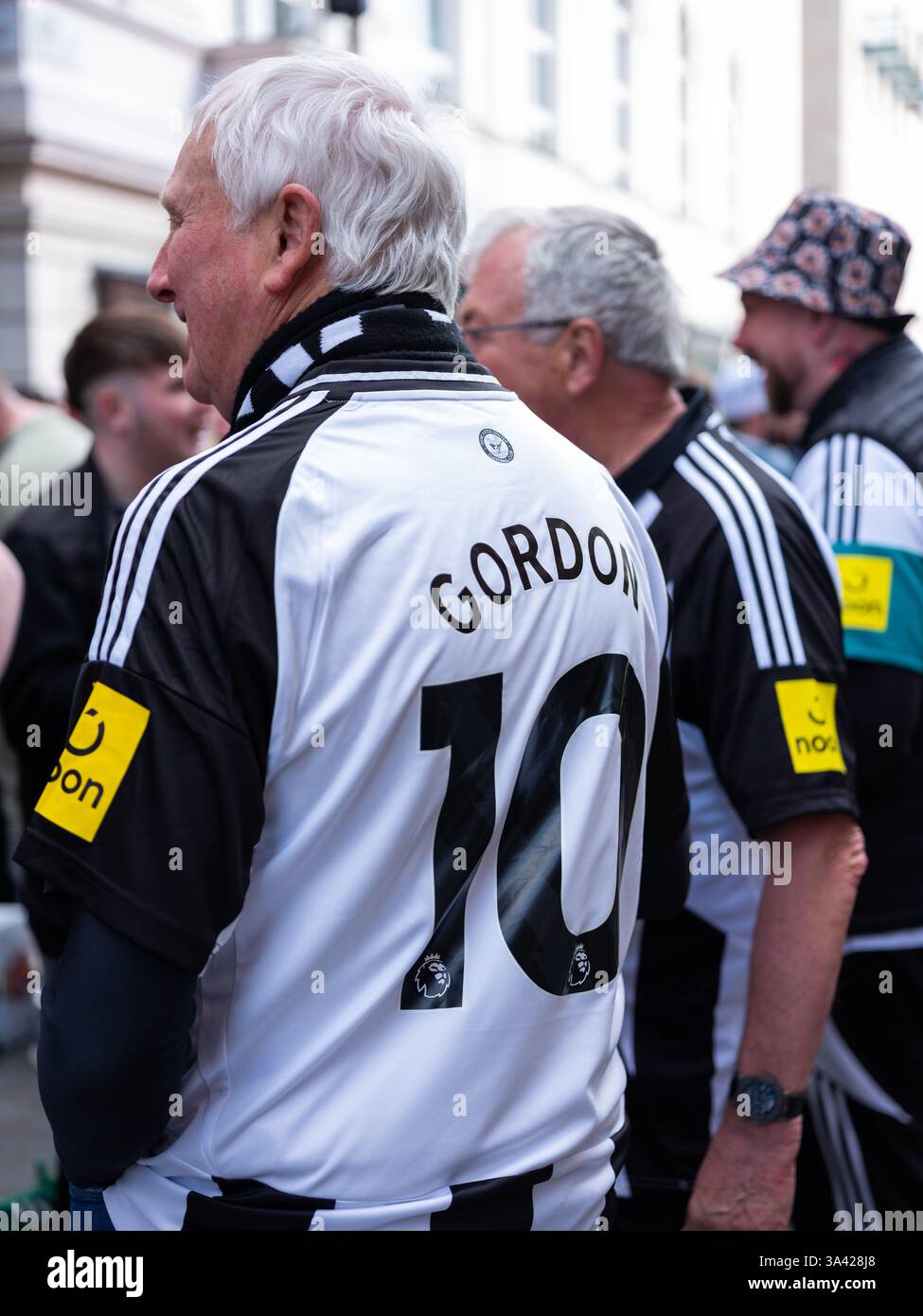 Newcastle United football club fans gather in central London to ...