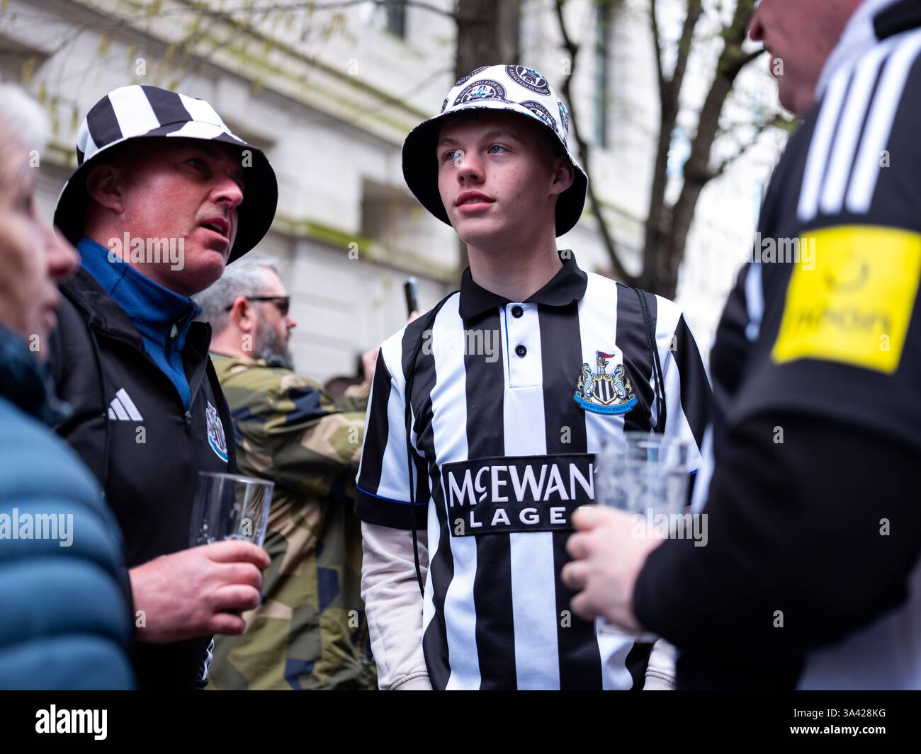 Newcastle United football club fans gather in central London to ...