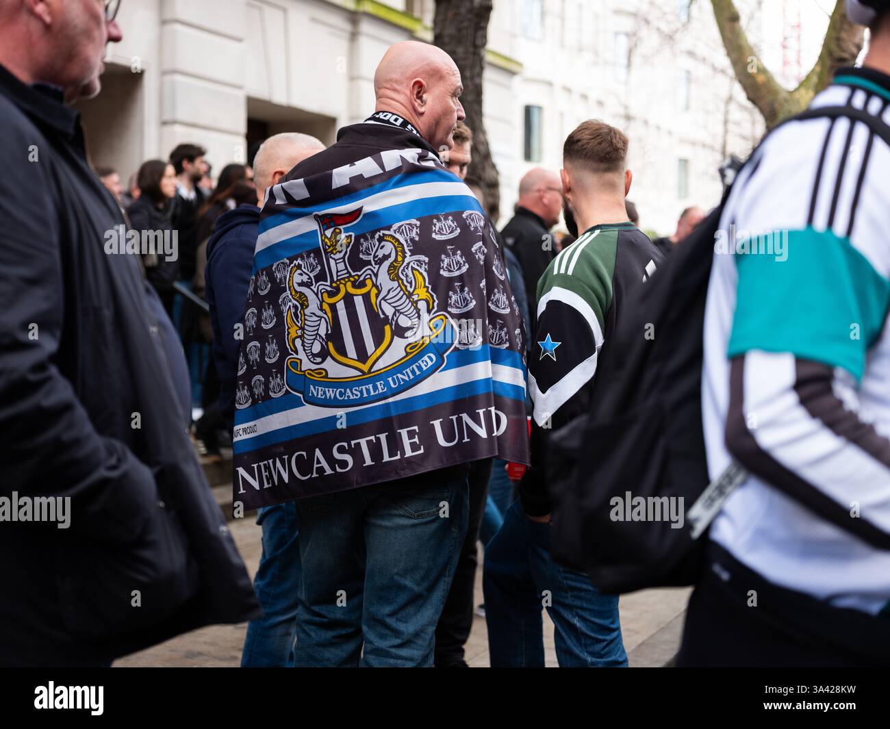 Newcastle United football club fans gather in central London to ...