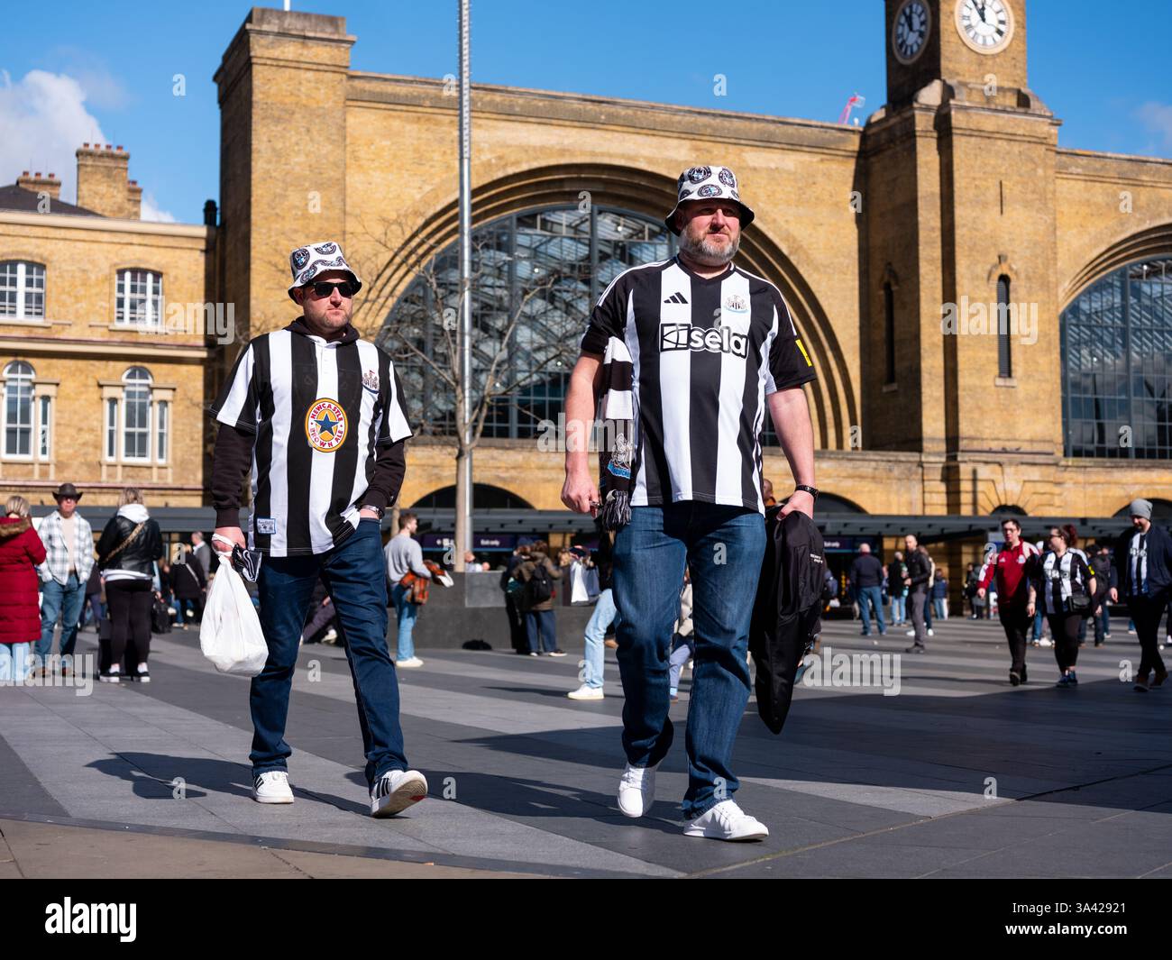 Newcastle United football club fans gather in central London to ...