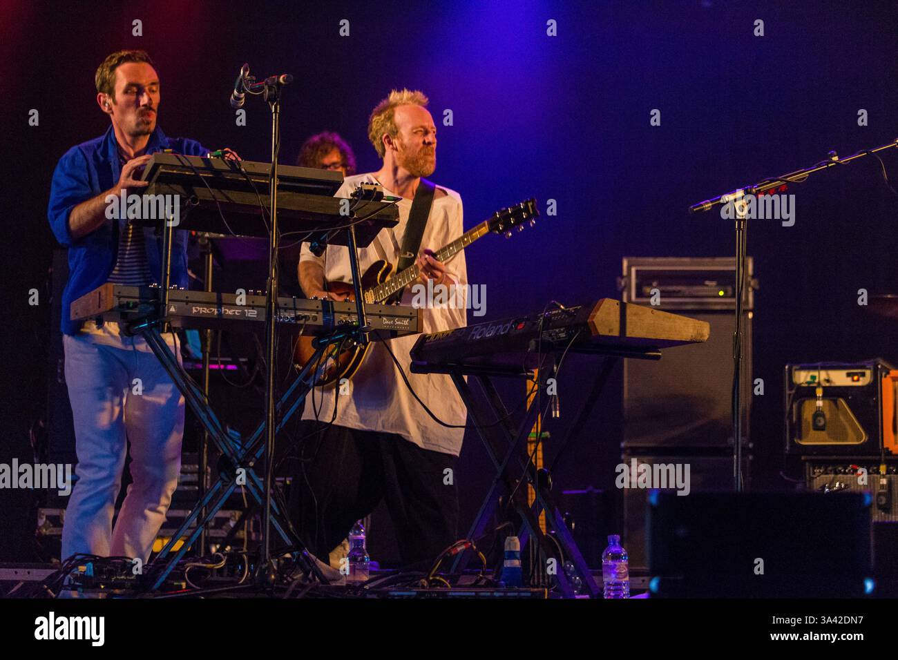 Hot Chip performs at the King Tuts Wah Wah Tent stage at the opening ...
