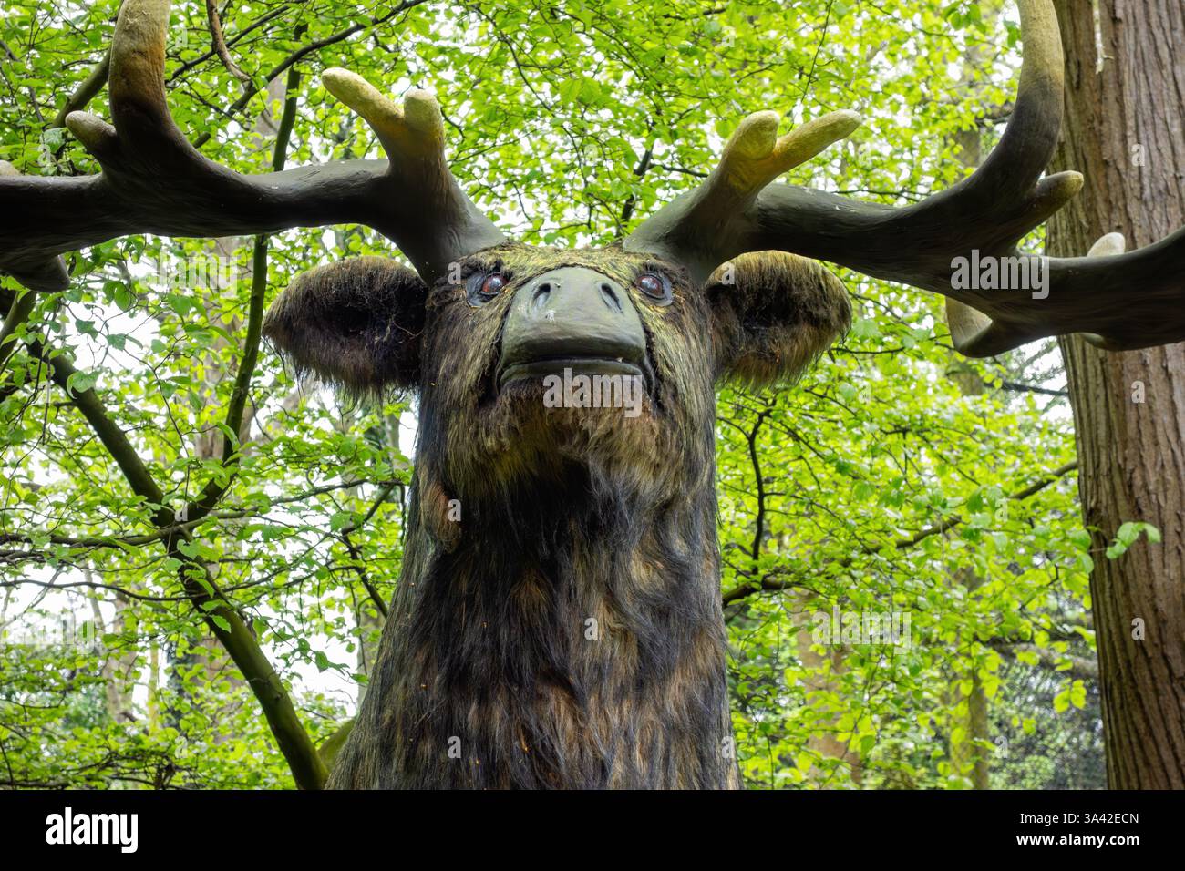 The Megaloceros sculpture is part of the Ice Age outdoor exhibition at ...