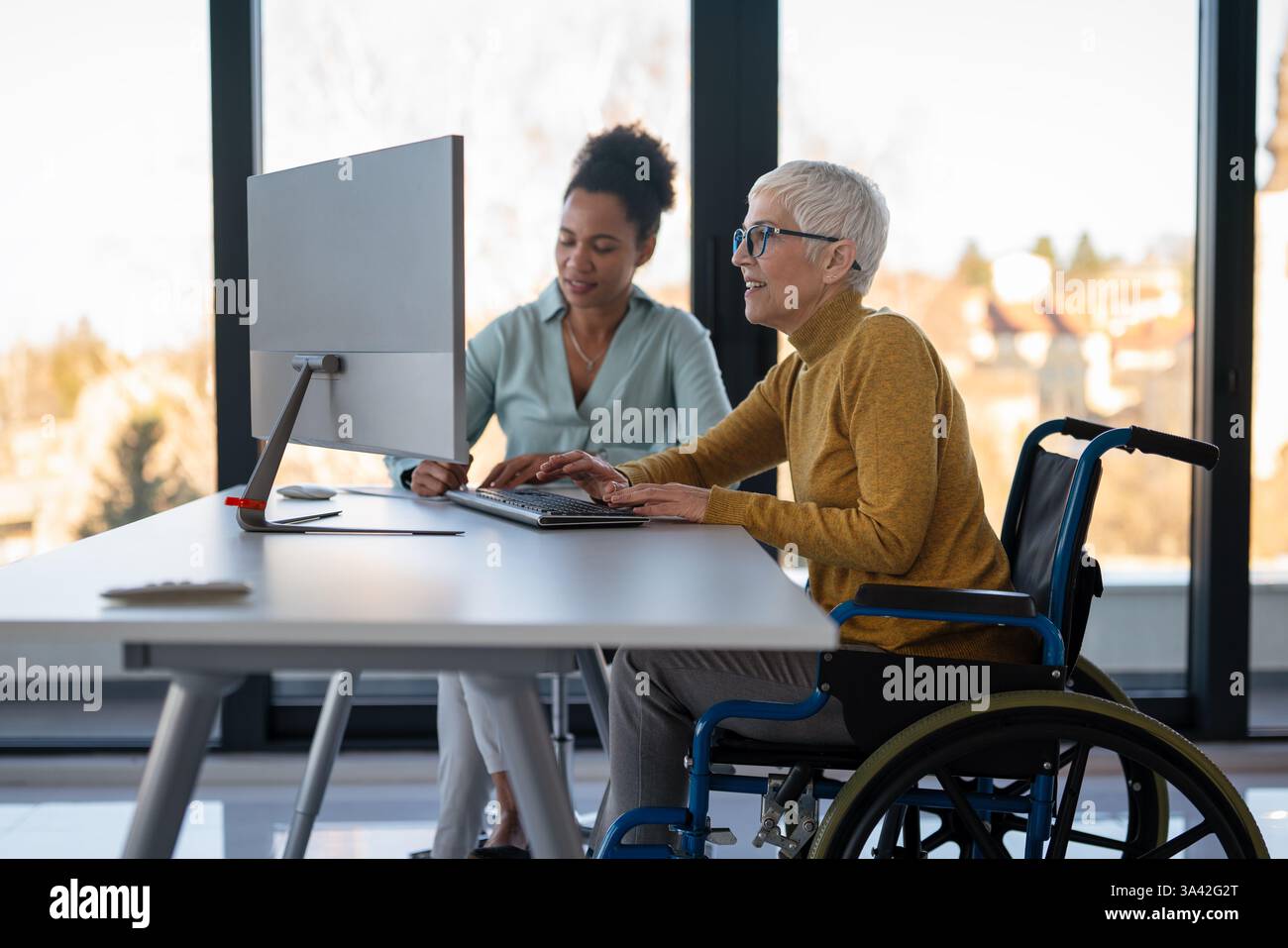 The image includes a person using a wheelchair, depicting inclusivity ...