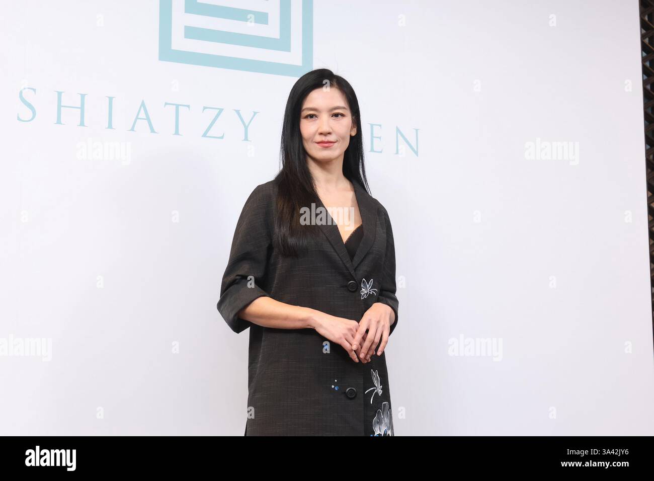 Taiwanese actress Kelly Lin attends the launch of a charity sale for a ...