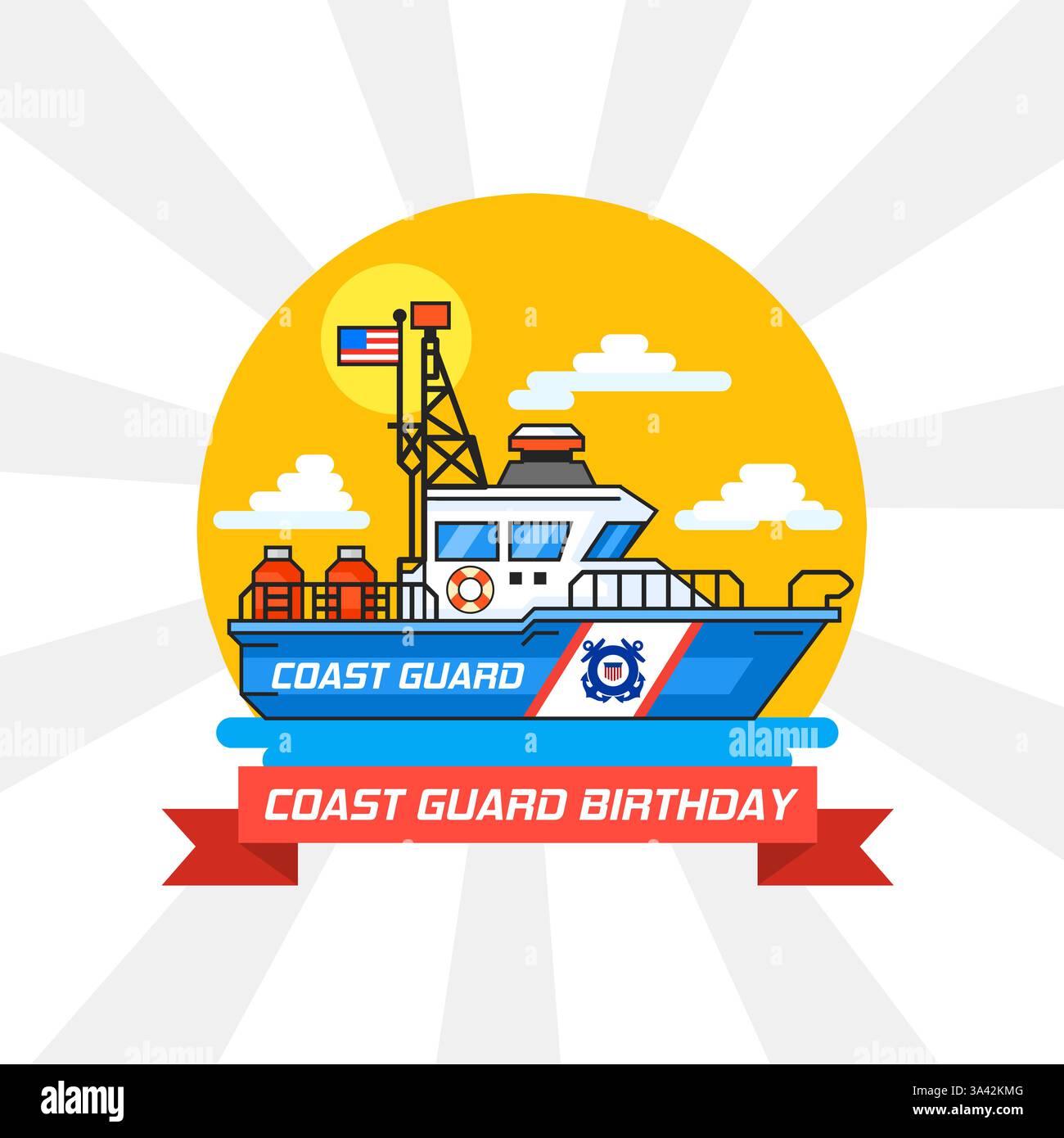 Happy birthday national guard Stock Vector Images - Alamy