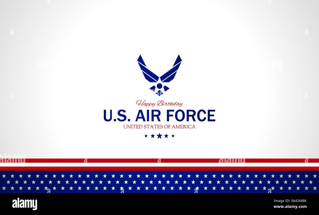 Happy birthday United States Air Force vector illustration. Suitable ...