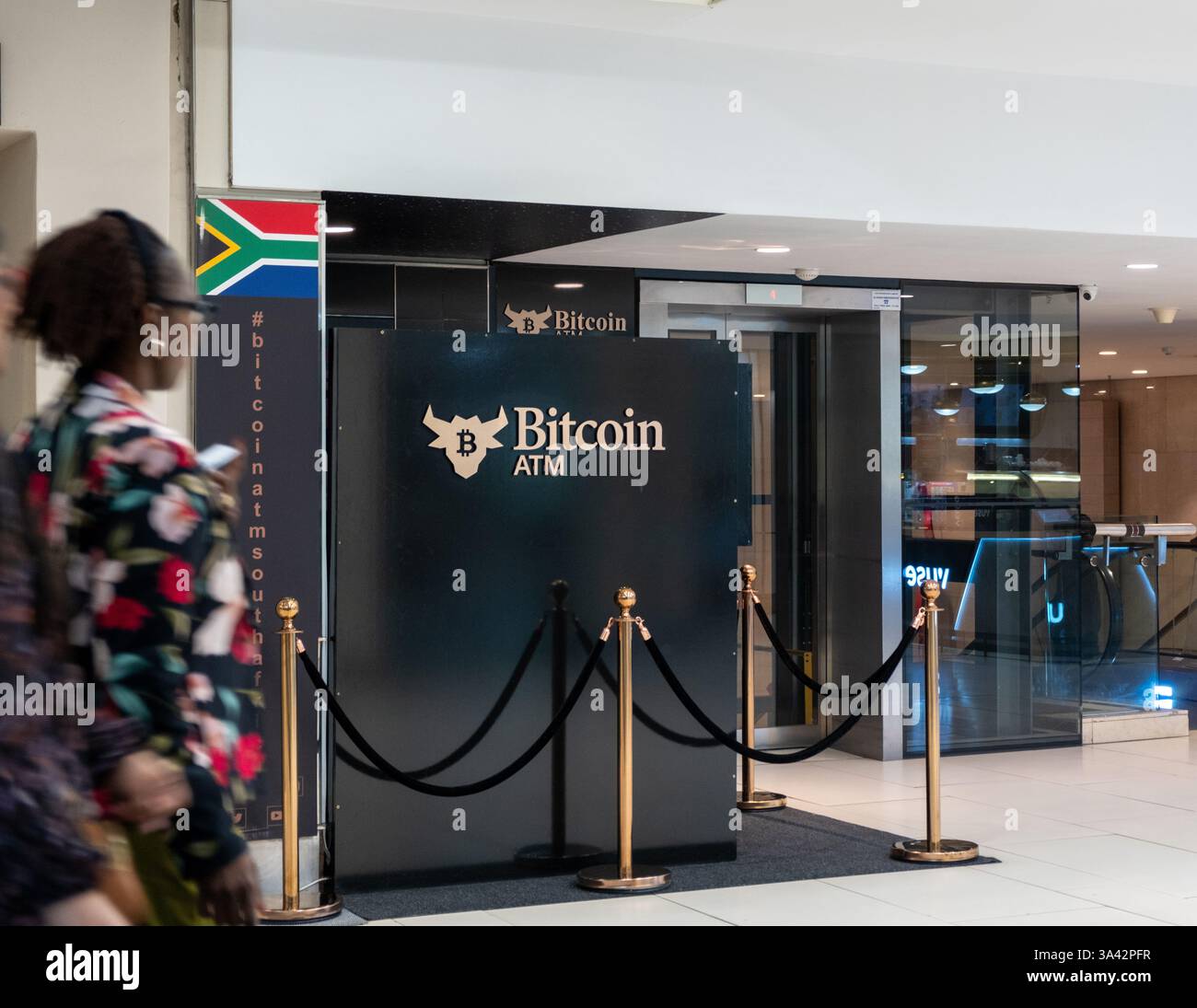 Johannesburg, South Africa. October 22, 2024. Bitcoin atm machine at ...