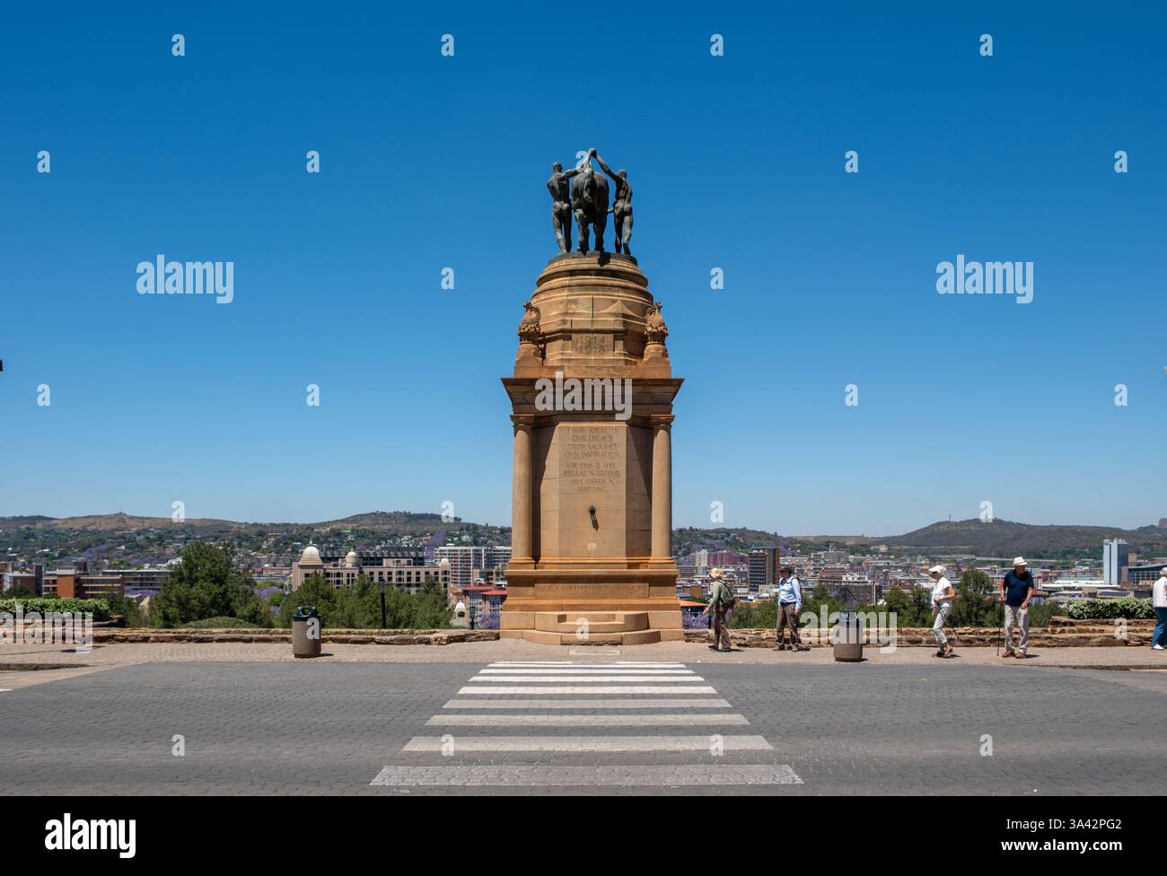Pretoria, South Africa. October 23, 2024. Delville Wood Memorial rear ...