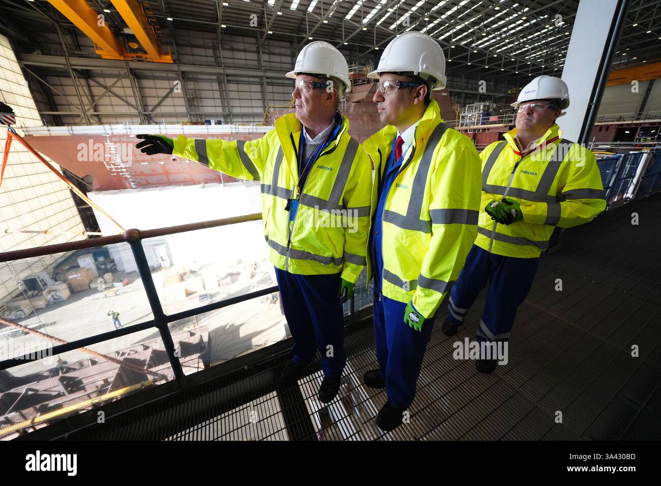 Scottish Labour leader Anas Sarwar (right) with CEO Babock Marine Sir ...