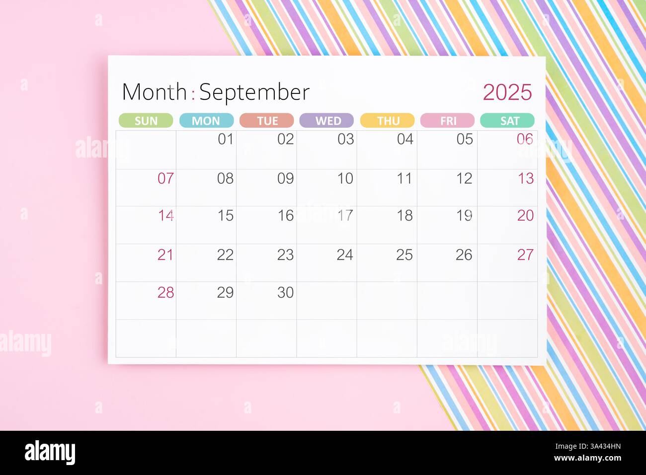 Rainbow calendar year 2025 hi-res stock photography and images - Alamy