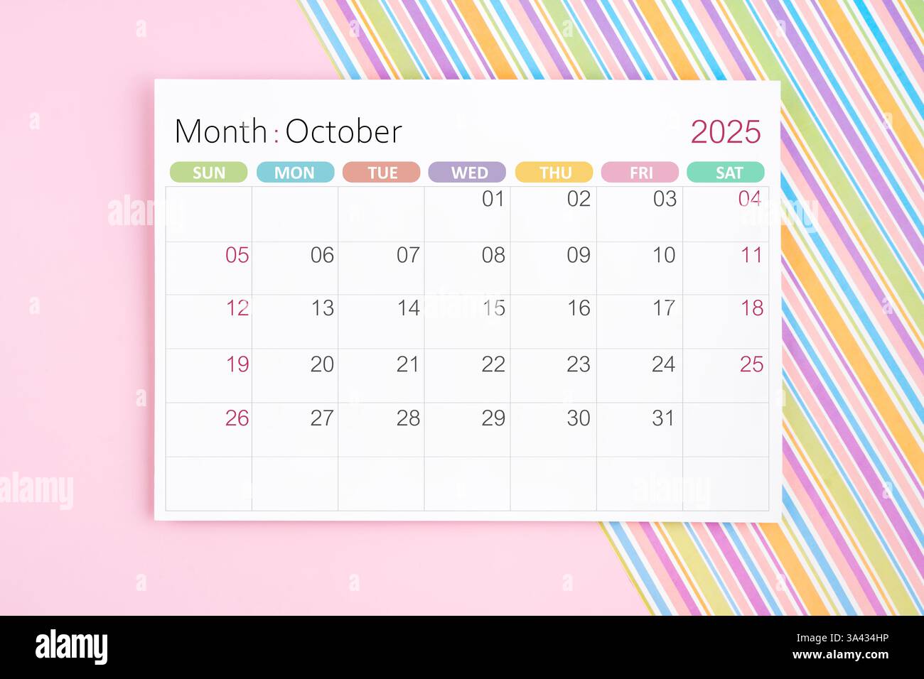 Rainbow calendar year 2025 hi-res stock photography and images - Alamy