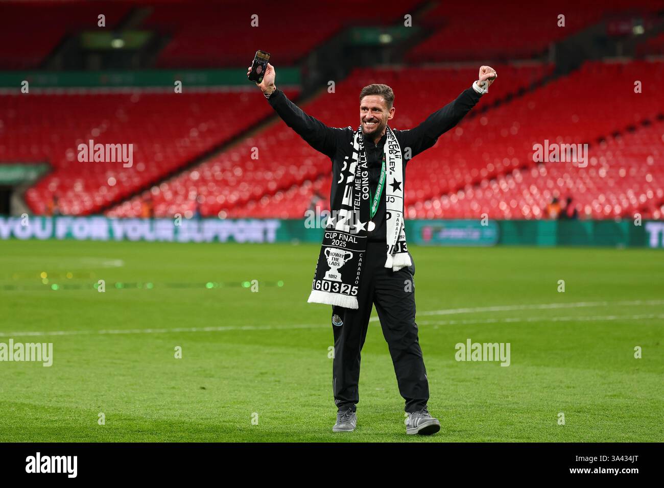 Newcastle United Assistant manager, Jason Tindall celebrates ...