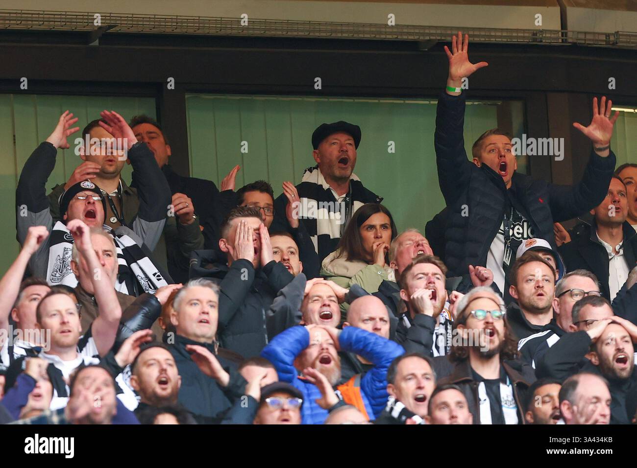 Former Newcastle United player, Alan Shearer looks on - Liverpool v ...