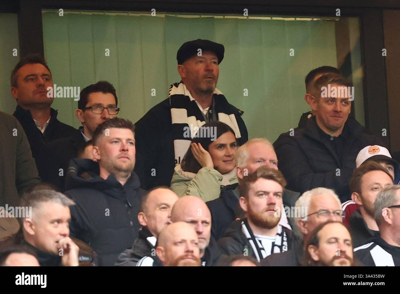 Former Newcastle United player, Alan Shearer looks on - Liverpool v ...