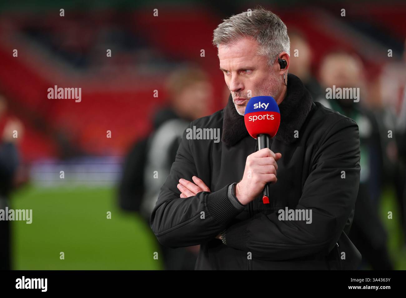 TV Pundit and former Liverpool player, Jamie Carragher - Liverpool v Newcastle United, Carabao ...