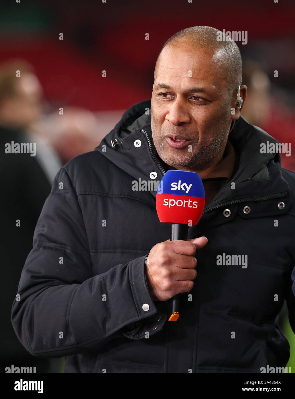 Former footballer and TV Pundit, Les Ferdinand - Liverpool v Newcastle ...