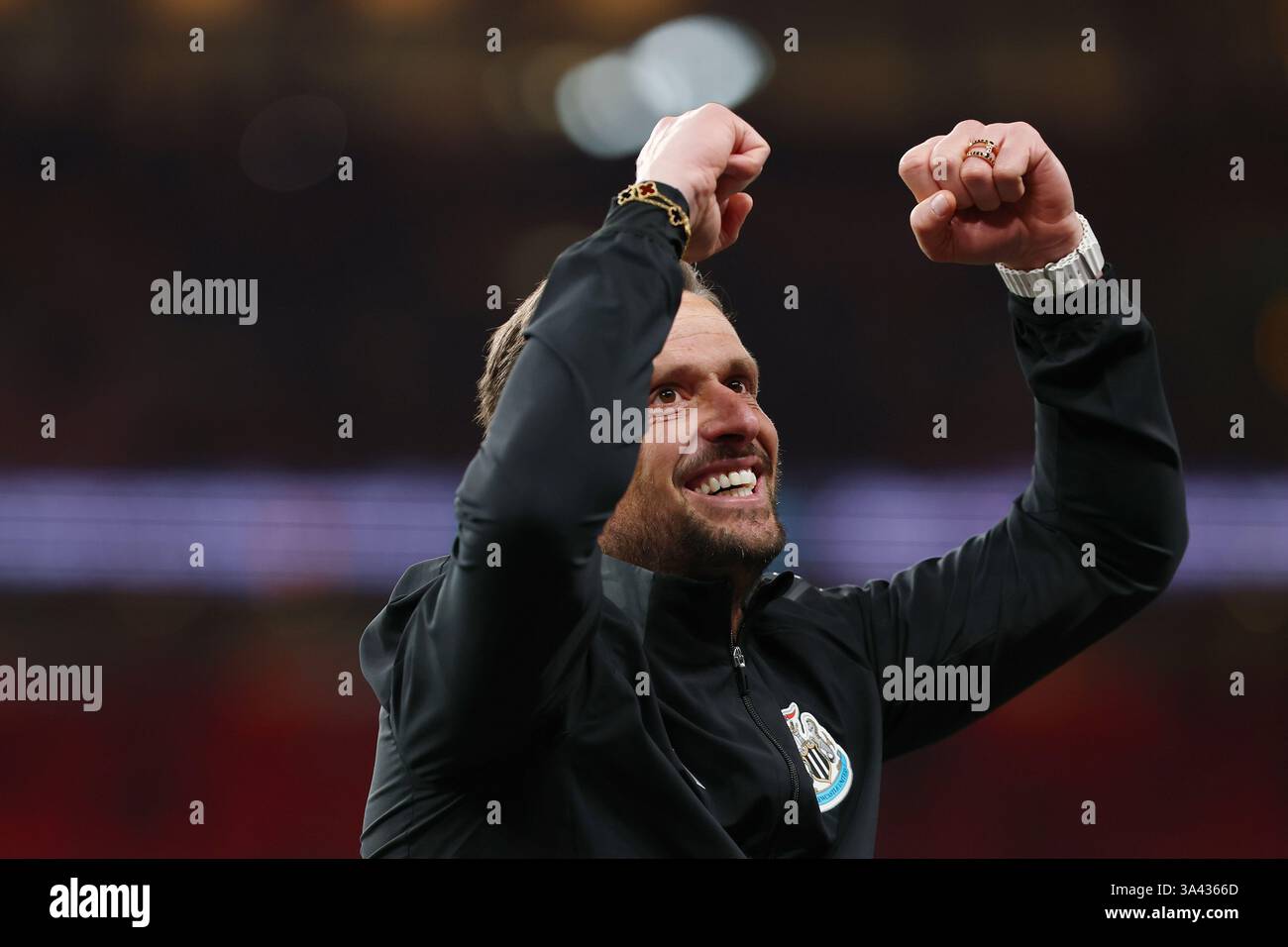 Newcastle United Assistant Manager, Jason Tindall celebrates ...