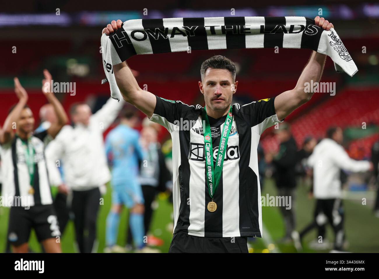Fabian Schar of Newcastle United celebrates - Liverpool v Newcastle ...