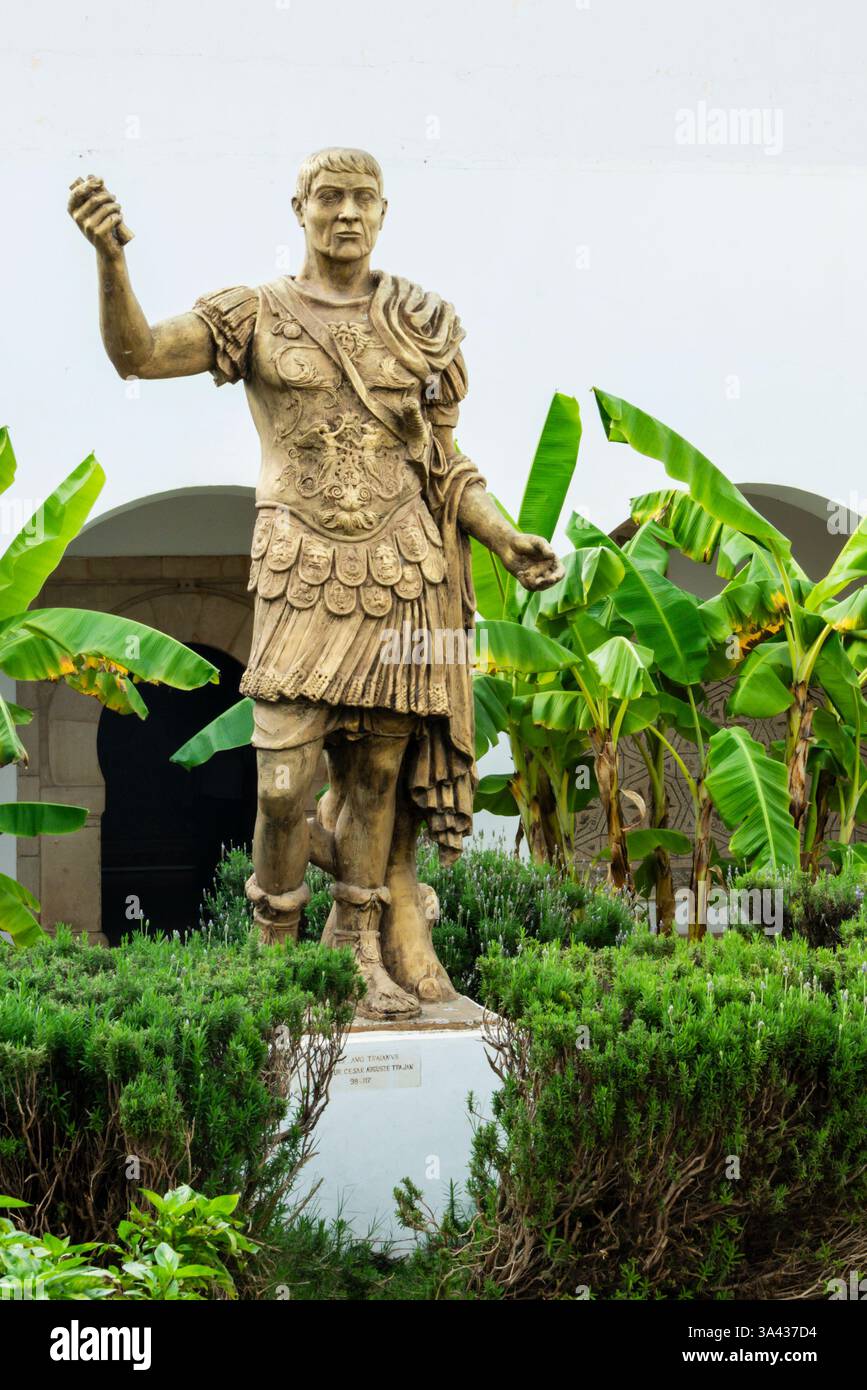 Statue of Emperor Trajan (98-117AD), the second of the Five Good ...