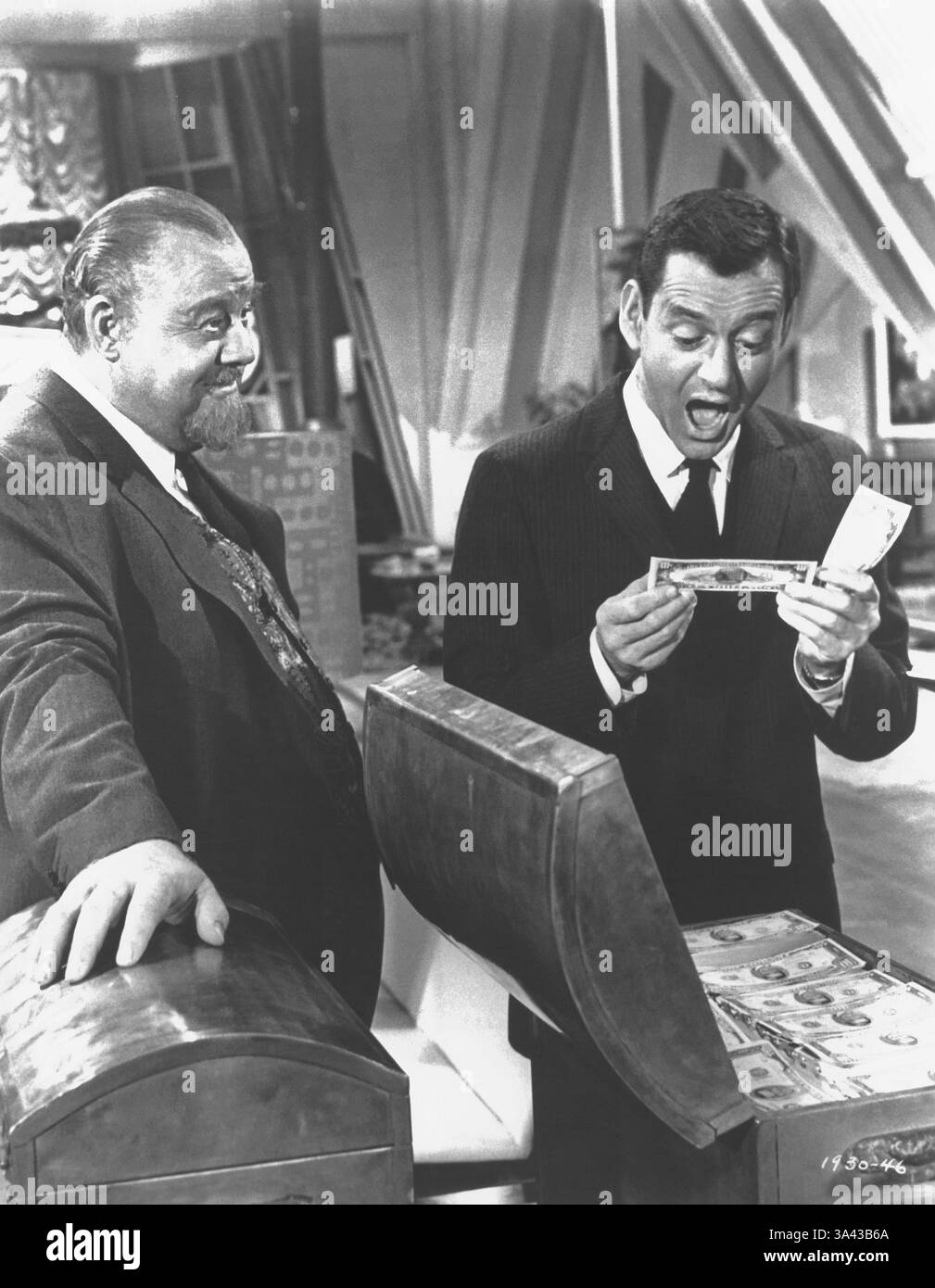 Jack Lemmon and Burl Ives on a movie set Stock Photo - Alamy