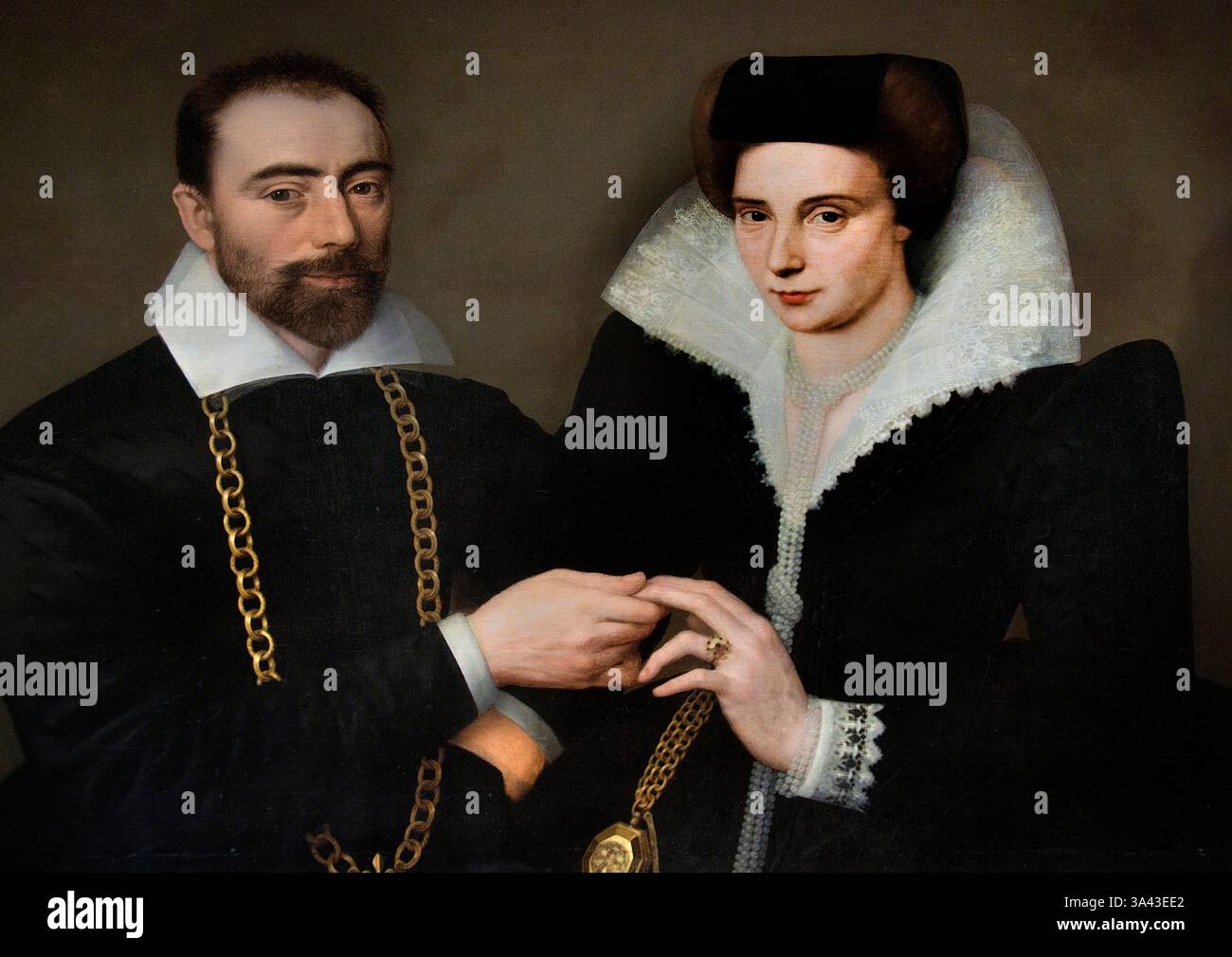 Ecole Francaise Portrait d un couple 1610 French School France, French ...