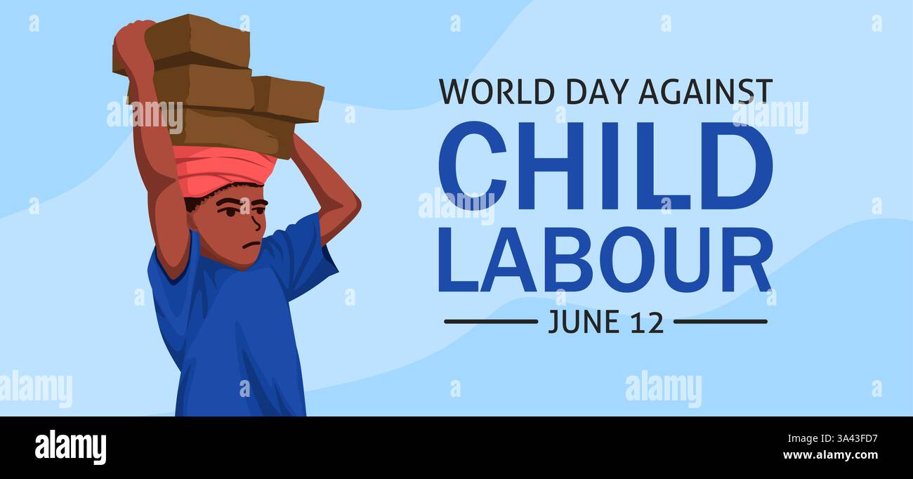 World day against child labour vector illustration. Suitable for Poster ...