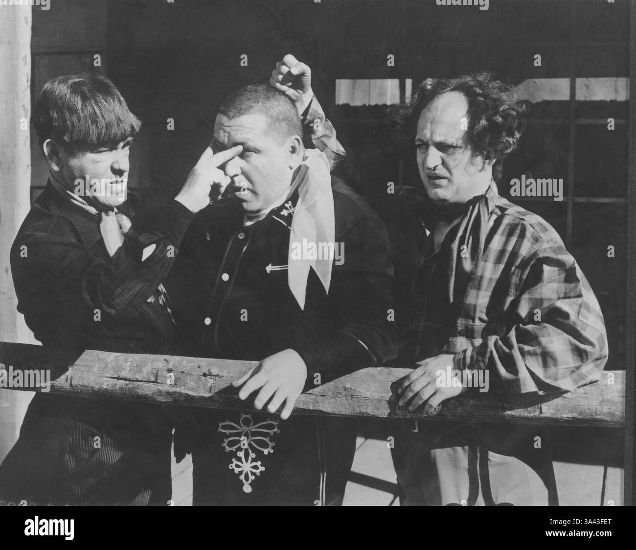 The Three Stooges wearing Western Outfits Stock Photo - Alamy