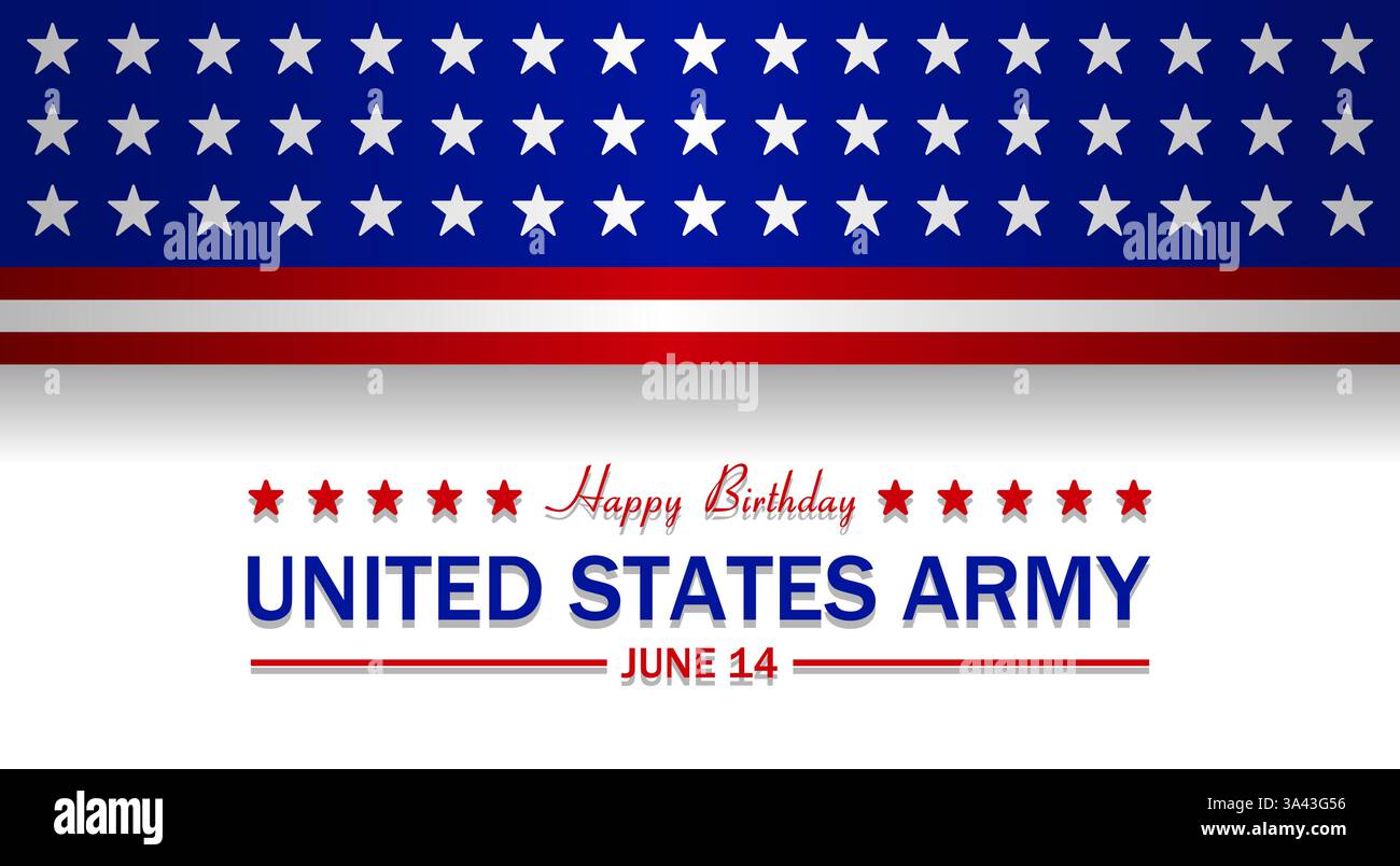 United States Army Birthday vector illustration. Suitable for Poster ...