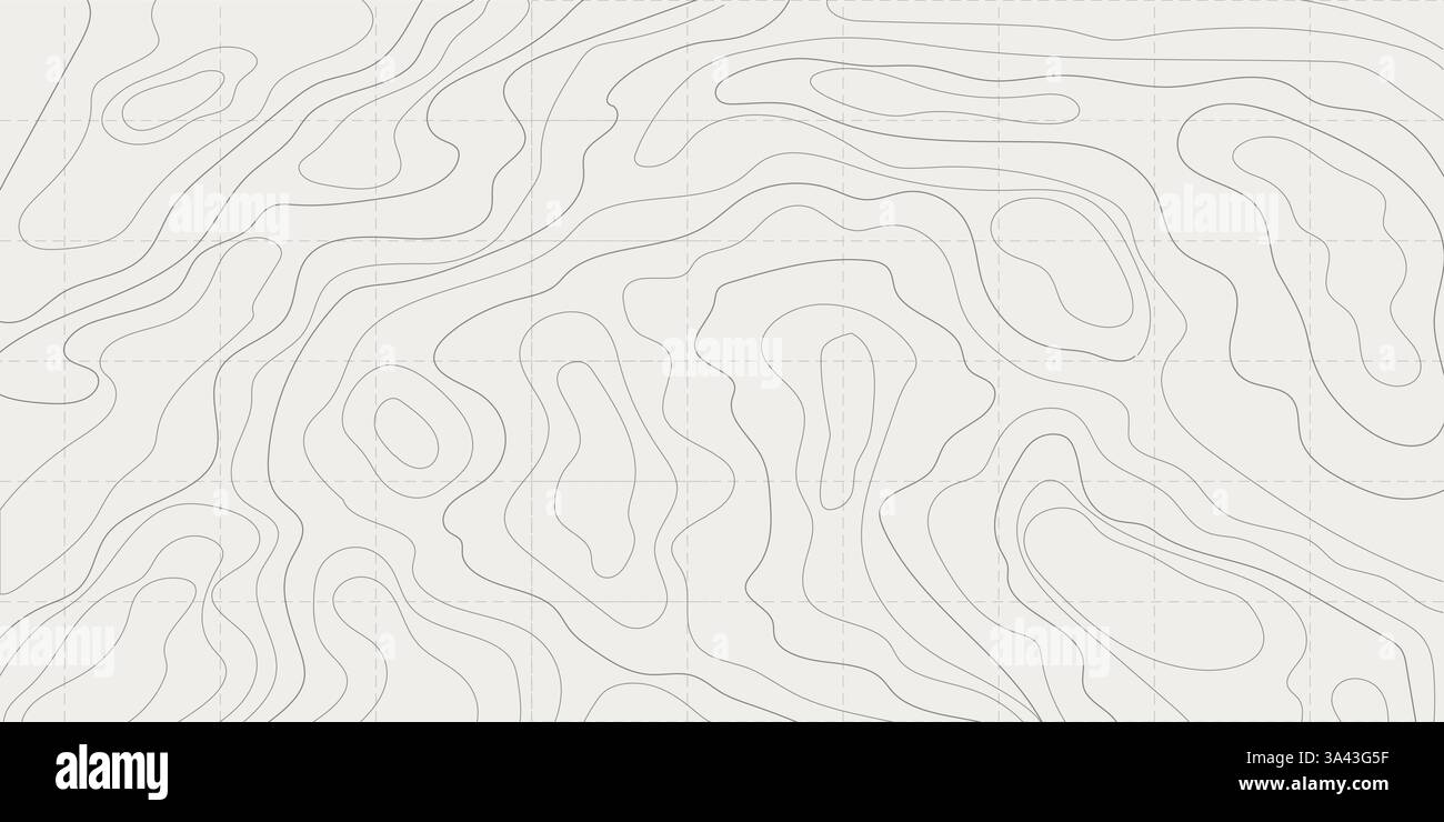 Topographic map lines retro geometric abstract relief tot view template ...