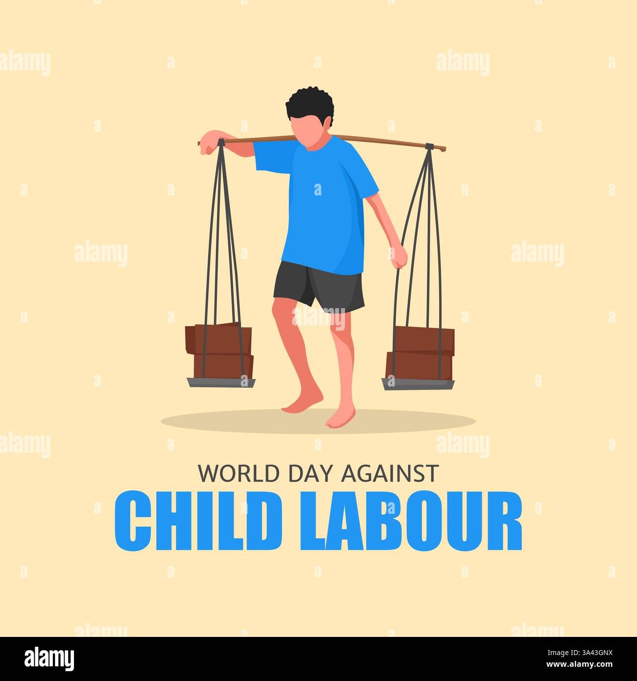 World day against child labour vector illustration. Suitable for Poster ...