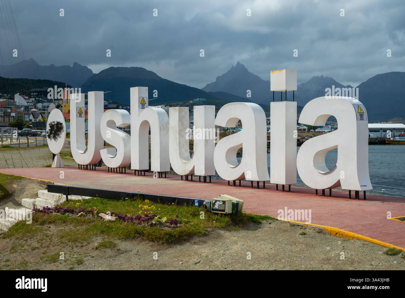 The Ushuaia Sign in Ushuaia, Argentina, South America Stock Photo - Alamy