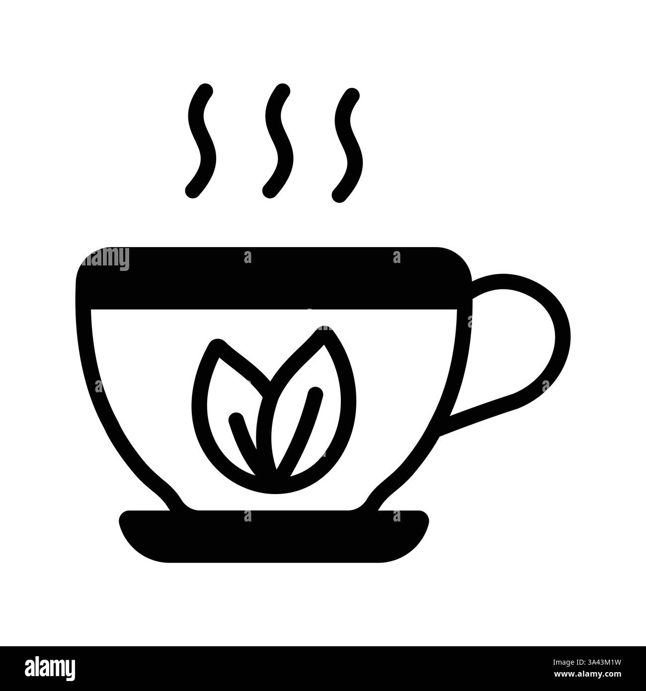 A herbal tea icon representing a soothing, aromatic beverage made from ...